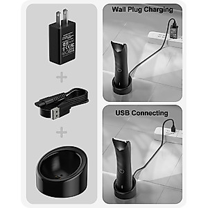 Charging Dock Compatible with MANSCAPED 3.0&2.0 as Replacement for Manscaped Charger Dock with AC Adapter 4.9FT Power Cord for The Lawn Mower 3.0/2.0 and The Weed Whacker Nose and Ear Hair Trimmer