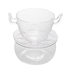 jojofuny 1 Set Double Boiler Pot Set for Melting Chocolate Clear Glass Chocolate Melting Pot - Melting Heat Proof Bowl for Cheese Butter Candy Candle