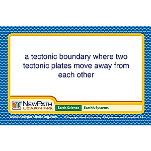NewPath Learning - 44-6018 Earth Science Vocabulary Builder Flash Card Set, Middle School Medium