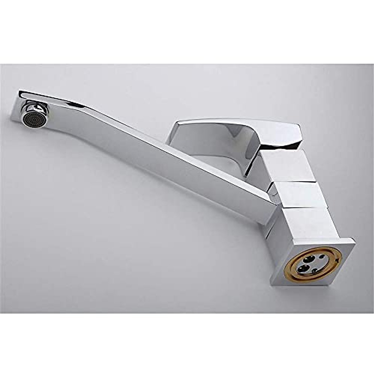 OQPJMYZ Faucets, Copper Kitchen Faucet,Metal Chrome Plating,Rotary Single-Connected Cold and Hot Water Mixer,Faucet,Water-Saving,Environmental Protection Wrench Type Bathtub Faucet,Kitchen