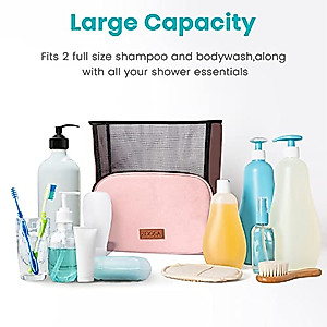 Kadamii Shower Bag with Phone Holder for College Dorm, Hanging Portable Mesh Gym Shower Caddy for Women Men, Cruise Travel Bathroom Accessories Must Have
