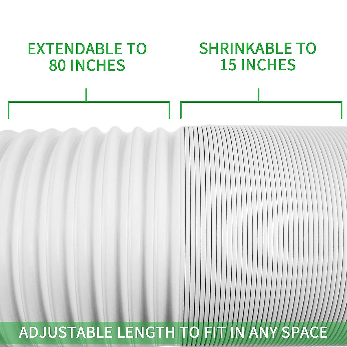 Foozet Air Conditioner Hose, Exhaust Vent with 5.9" Diameter, Anti-Clockwise Thread & Length up to 80", Compatible with Many Portable Air Conditioner