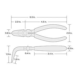 TEKTON 6 Inch 70-Degree Bent Long Nose Pliers | PGF10406