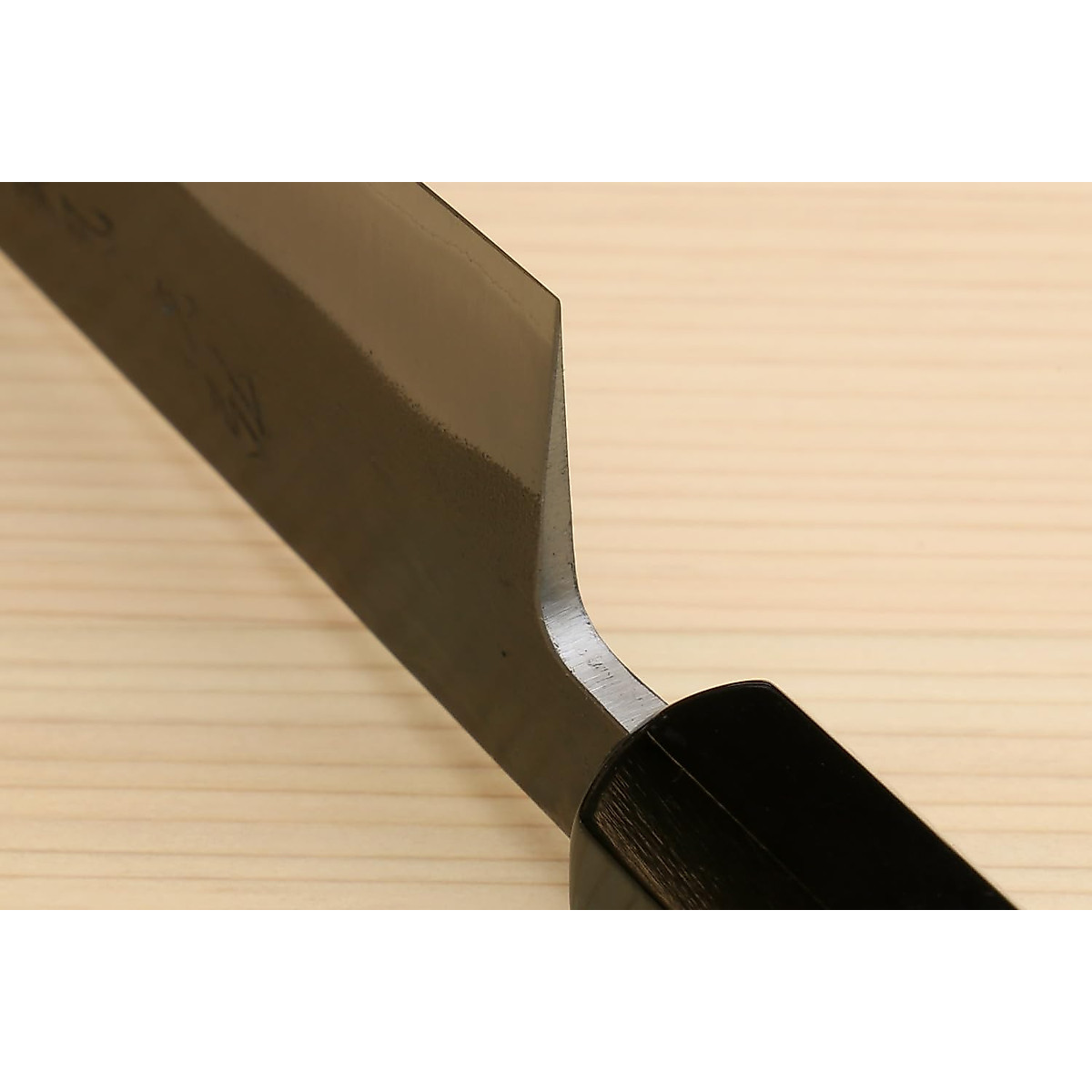 Yoshihiro Kurouchi Black-Forged Blue Steel Stainless Clad Sujihiki Kiritsuke Slicer Knife Ebony Handle (10.5"(270mm) & Saya Cover)