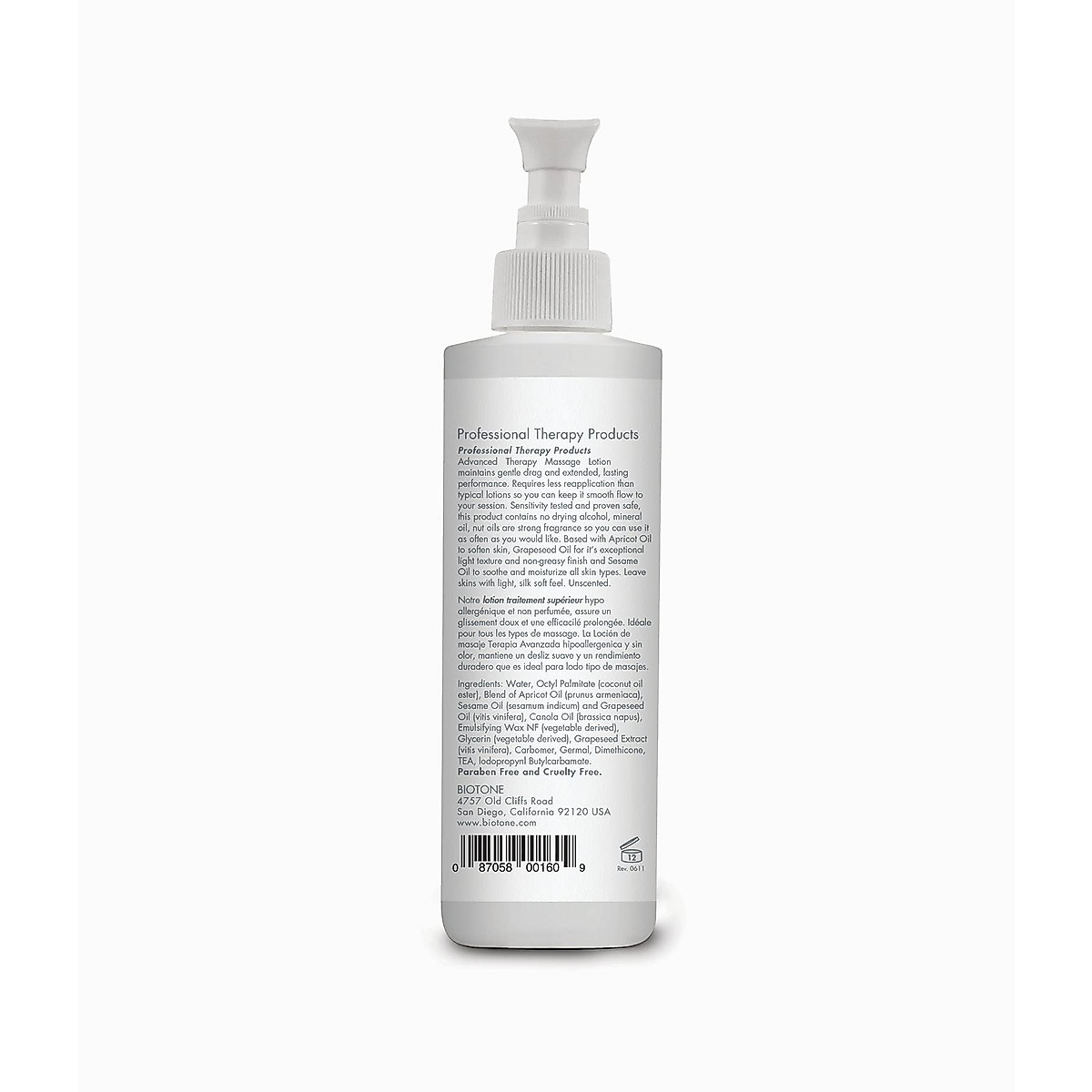 BIOTONE Advanced Therapy Massage Lotion, Hypoallergenic and Fragrance-Free, More Glide and Workability, Absorbs for a Non-Greasy Finish