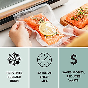 Avid Armor - Vacuum Seal Rolls, Vac Seal Bags for Food Storage, Meal Saver Freezer Vacuum Sealer Bags, Sous Vide Bags Vacuum Sealer, Non-BPA Vacuum Sealer Bags, 8 inches by 50 feet, Pack of 2