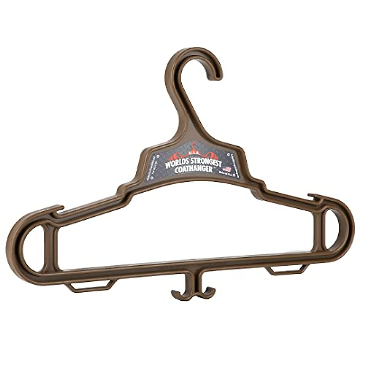 Worlds Strongest Coat Hanger | USA Made | 140 lb Load Capacity | Multipurpose Gear Hanger | Coyote 498 (6)