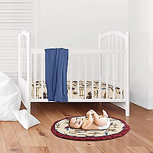 Sweet Jojo Designs Tan and Red Cowboy Playmat Tummy Time Baby and Infant Play Mat for Wild West Collection