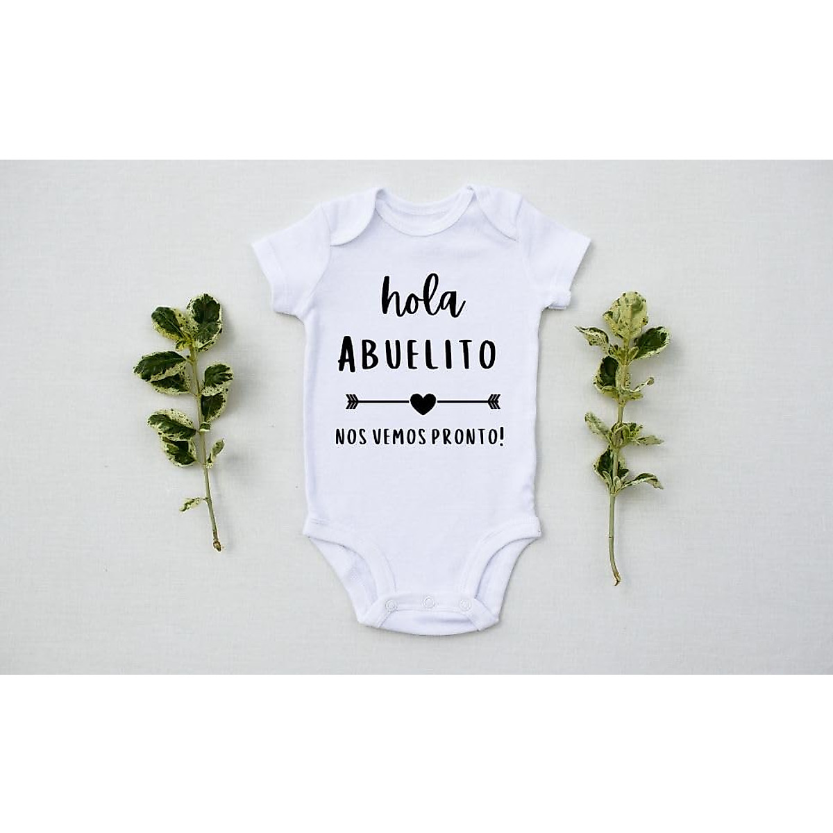 Hola Abuelito Baby Pregnancy Announcement White 0-3 Months