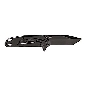 Klein Tools 44213 Pocket Knife, Folding Stainless Steel Tanto Blade with Bearing Assist Open and Frame Lock
