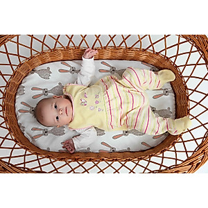 WOOLY HEROES MagicFit Bassinet Sheets: Adaptable 2-Pack for Baby Girls & Boys - Ultra-Soft, Versatile Fit for Halo, Hourglass, Rectangle & Oval Mattresses - Charming Woodland Design