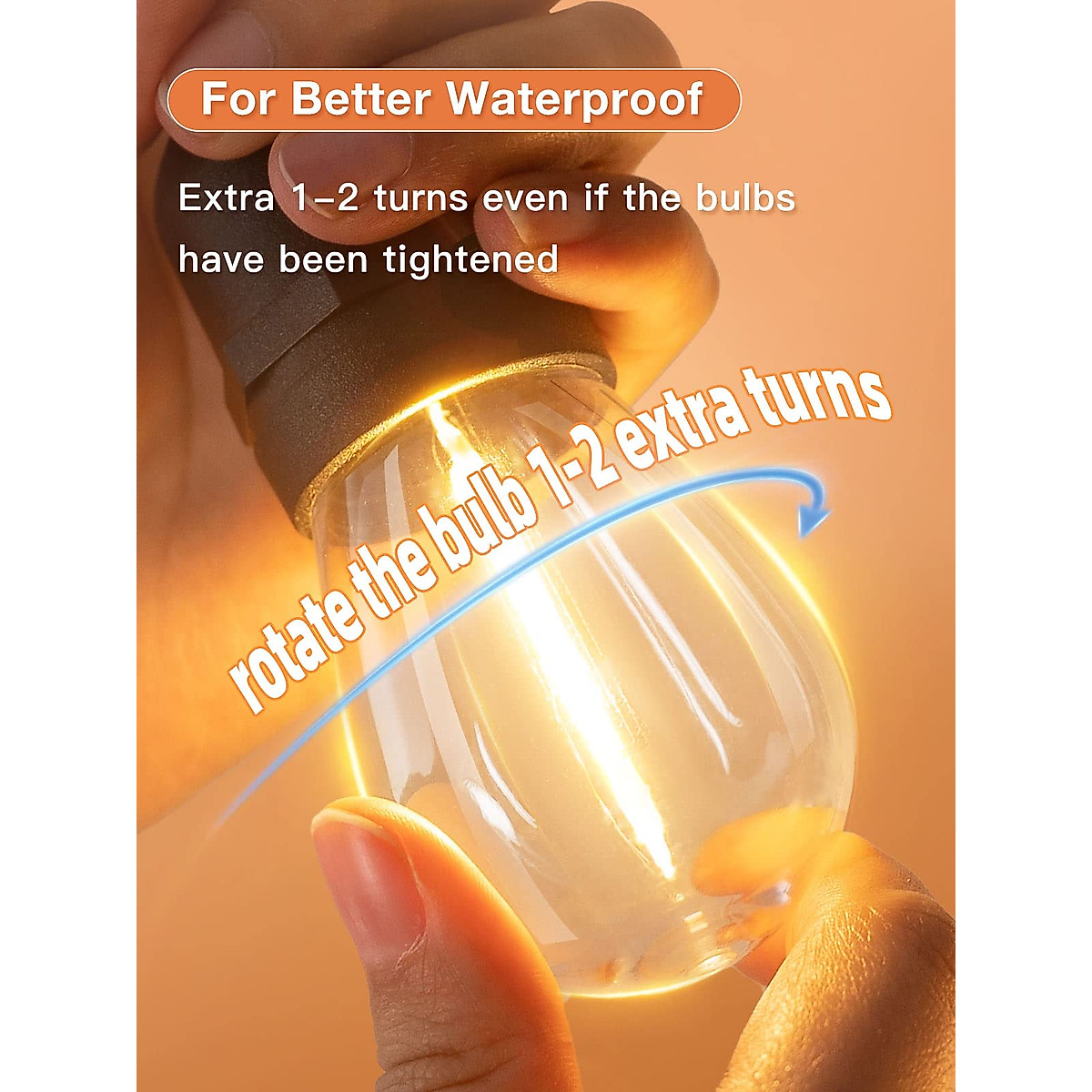 addlon LED Outdoor String Lights 36FT with Dimmable Edison Vintage Shatterproof Bulbs and Commercial Grade Weatherproof Strand - ETL Listed Heavy-Duty Decorative Lights for Patio Garden