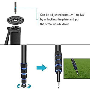 Neewer Extendable Camera Monopod with Removable Foldable Tripod Support Base:Aluminum Alloy,20-66 inches/52-168 Centimeters for Canon Nikon Sony DSLR Cameras,Payload up to 11 pounds/5 kilograms