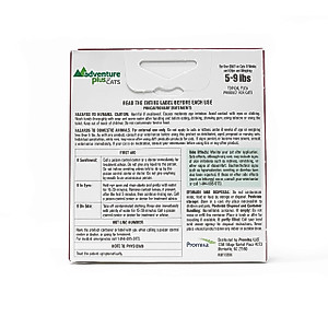 Adventure Plus Flea Prevention for Cats - Topical Flea Treatment for Cats (5-9 lbs) (Pack of 8)