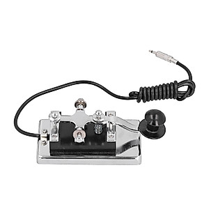 Acogedor Morse Code CW Telegraph Stainless Steel K-4 Hand Key Short Radio Morse CW Telegraph K4 Key Radio Communication Teaching Aids