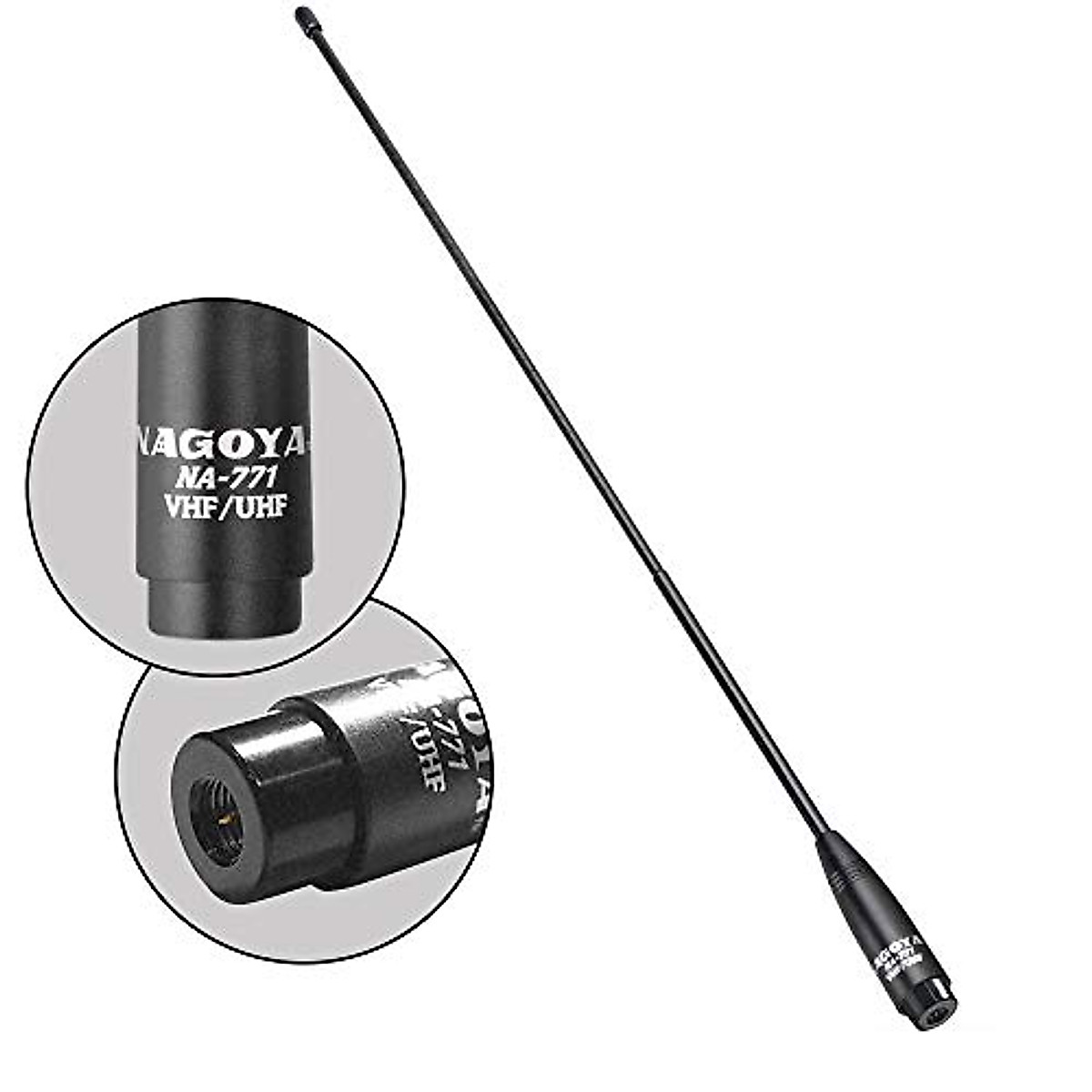 Nagoya NA-771 SMA-Male 15.6-Inch Whip VHF/UHF (144/430Mhz) Antenna for YAESU, Vertex, TYT, and Wouxun Radios