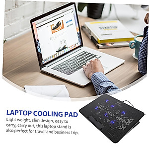 UKCOCO Computer Radiator Laptop Cooling Pad Laptop Stand Portable Laptop Fan Cooler Laptop Stand Cooler Laptop Stand for Desk Cooling Stand Laptop Mount Bracket Plate Plastic Notebook S6