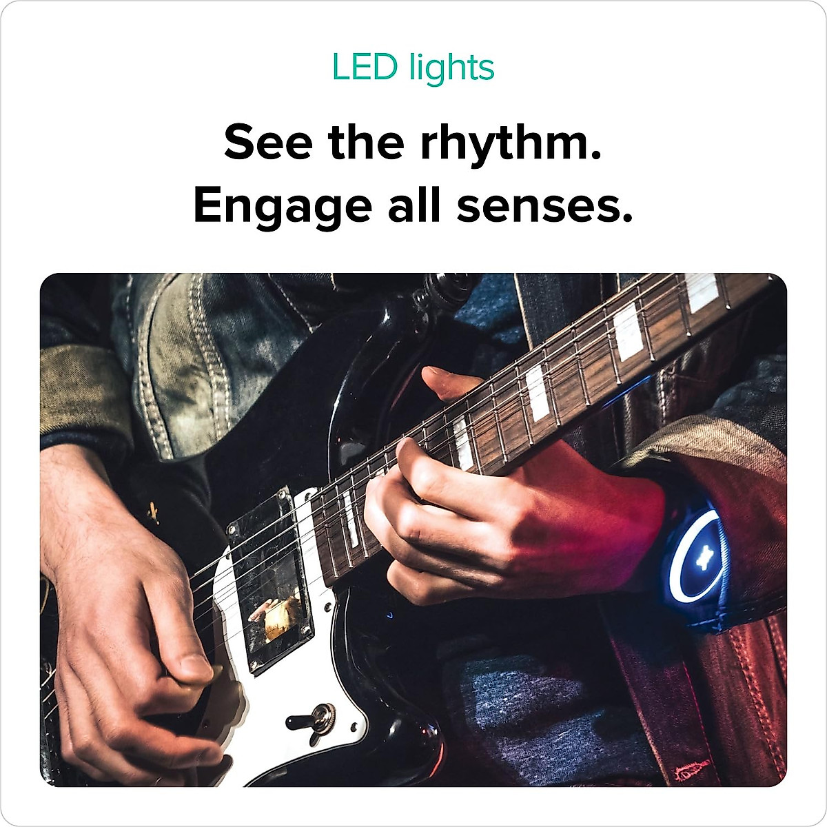 Soundbrenner Pulse | Smart, Vibrating & Wearable Metronome | for All Instruments (Guitar, Piano, Drums) | Tap Tempo (BPM) + Visual Beat Counting | Practice Like A Pro | As Seen at NAMM