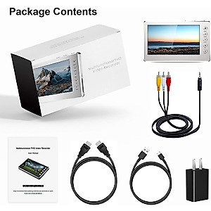 DIGITNOW HD Video Capture Box 1080P 60FPS USB 2.0 Video to Digital Converter with 5" OLED Screen, AV&HDMI Video Recorder Capture from VCR, DVD, VHS Tapes, Hi8, Camcorders, Gaming Systems -Silver