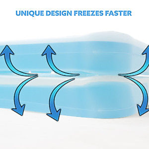 Kona Blue Ice Large Ice Packs for Coolers - Long Lasting Design - Refreezable Reusable Cooler Ice Pack (2)