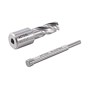 ACTOOL 1/2" Diameter × 1" Depth of Cut HSS ANNULAR Cutter with 3/4'' Weldon Shank