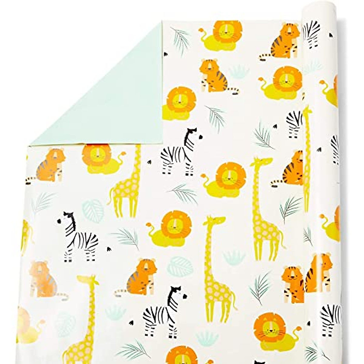 Sparkle and Bash Baby Shower Wrapping Paper, Double-Sided with Cut Lines, 30 In x 16 Ft (3 Rolls)
