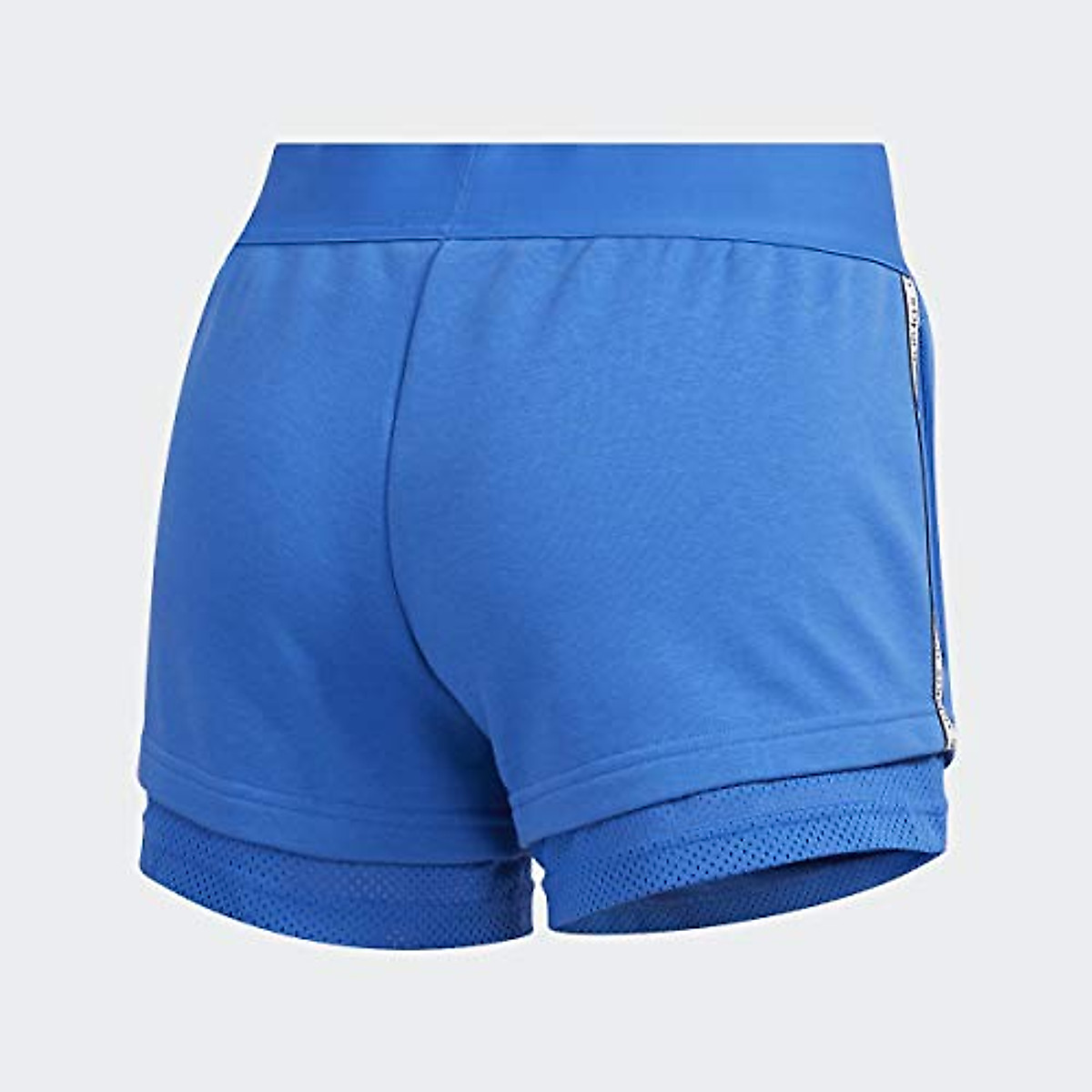 adidas Women's Essentials Material Mix Shorts Blue/White X-Large