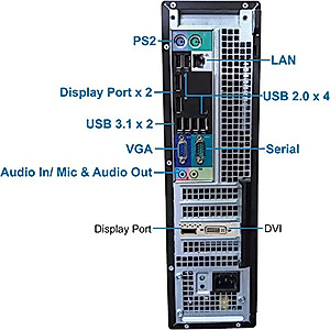 Dell Optiplex 9010 SFF Desktop Computer - Intel i7-3770 Upto 3.9GHz, AMD Radeon 1GB Graphics, 32GB RAM, 1TB SSD, DisplayPort, HDMI, DVI, DVD, Wi-Fi, Bluetooth, TDL - Windows 10 Pro (RENEWED)