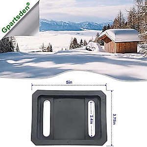 Gpartsden 784-5580 Snowblower Plastic Reversible Slide Shoes with Mounting Hardware Replaces for MTD Cub Cadet Yardman Parts 784-5580-0637 Set of 2