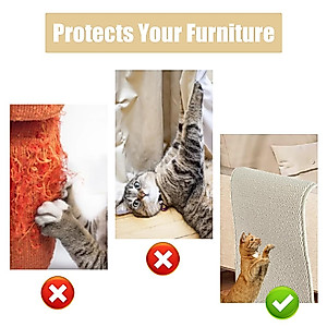 70.9"x 15.7" Thickened Extra Large Cat Wall Climbing Carpet, Cat Climbing Wall Scratcher, Cat Carpet, Couch Sofa Protector-Natural