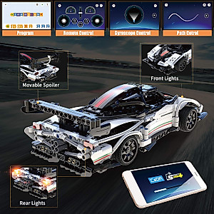 ZAYOR Toys for 6 7 8 9 10 11 12 + Year Old Boys STEM Building Sets Remote Control Race Car Educational Toys Learning Building Kits,Birthday Gifts for Kids and Adults (457Pcs)