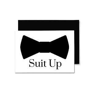 Suit Up Cards with Black Envelopes, Wedding Proposal Invites for Groomsmen, Best Man Ushers, Bridal Party, Multi-Use Set Formal Events, 8 Pack