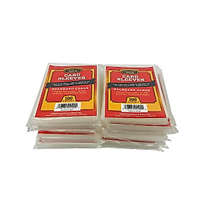 Cardboard Gold Penny Sleeves for Trading Cards - 1000 Count Card Protector Sleeves with Durable, Crystal-Clear Plastic for Baseball, Sports, Collector, Standard-Sized Cards 2-5/8” x 3-5/8” (67x94mm)