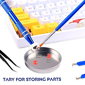 8PCS Keyboard Lube Kit for Keyboard switches Contain Keycap Puller, Switch Puller, Lube Brush, Keyboard Tweezers, Stem Holder, Parts Tray, Apply to Gaming Keyboard & Mechanical Keyboard