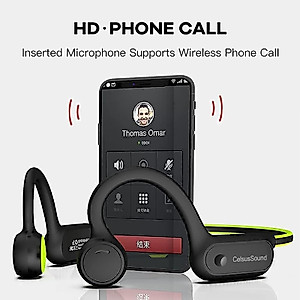 Pinetree Bone Conduction Headphones with MIC, IPX4 Waterproof Bluetooth Sport Headphones, Open Ear Headphones up to 6 Hours of Music and Calls, Wireless Headset for Running, Workout etc. (Green)