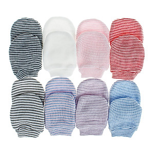 Zando Newborn Hospital Hat Mitten Sets Infant Baby Hat Caps Cute Nursery Beanie Hat for Baby Girl 3 Set Hats Mitten B