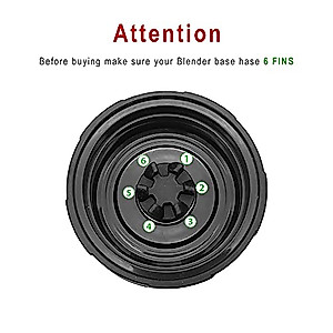 6 Fins Blender Extractor Blade Assembly Fits Ninja 16oz Cup Replacement Compatible with Nurti Ninja BL660 BL663 BL663CO BL665Q BL770 BL770A BL740 BL771 BL771C BL772 BL773CO BL780 BL740