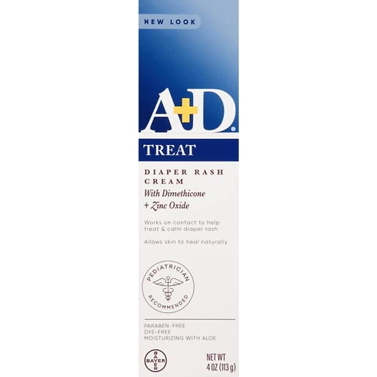 A+D Diaper Rash Cream, Zinc Oxide Cream, 4 oz (113 g)