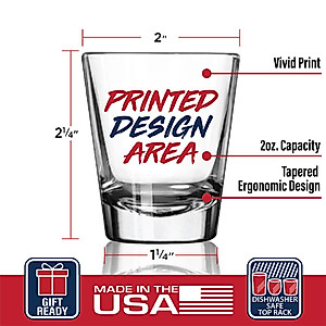 Patriots Cave 2ND Amendment To The Constitution | 2 oz Bourbon Whiskey Shot Glass | Patriotic Old Fashioned Shot Glasses For Men | Retirement Gifts For Men | 21st Birthday Shot Glass | Made In USA