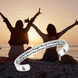 TGBJE Coworker Leaving Gift Going Away Gift Shithole Thanks A Lot Bitch Keychain Goodbye Gift For Her (bitch bracelet)