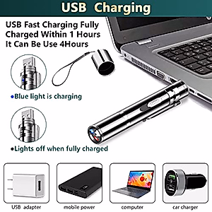 Danigh-buy Cat Pointer Toy,Dog Laser Pointer,7 Adjustable Patterns Laser,Long Range 3 Modes Training Chaser Interactive Toy,USB Recharge