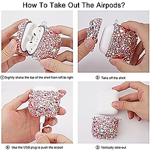 Luxurious Rhinestone AirPods Pro Case, Protective Bling Diamonds AirPod Charging Protective Case Cover for Apple I10/I12 TWS