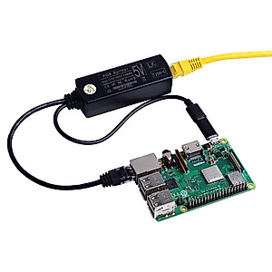 GeeekPi Gigabit USB-C PoE Splitter 48V to 5V IEEE802.3af Power Over Ethernet for Raspberry Pi 4B/3B+/3B,Tablets, Dropcam(48V to 5V 2.4A)