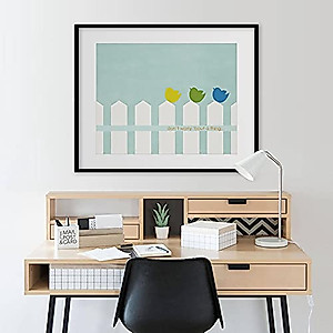 Bob Marley | Three Little BIrds - song lyric wall art print, inspirational modern music poster home decor reggae quote