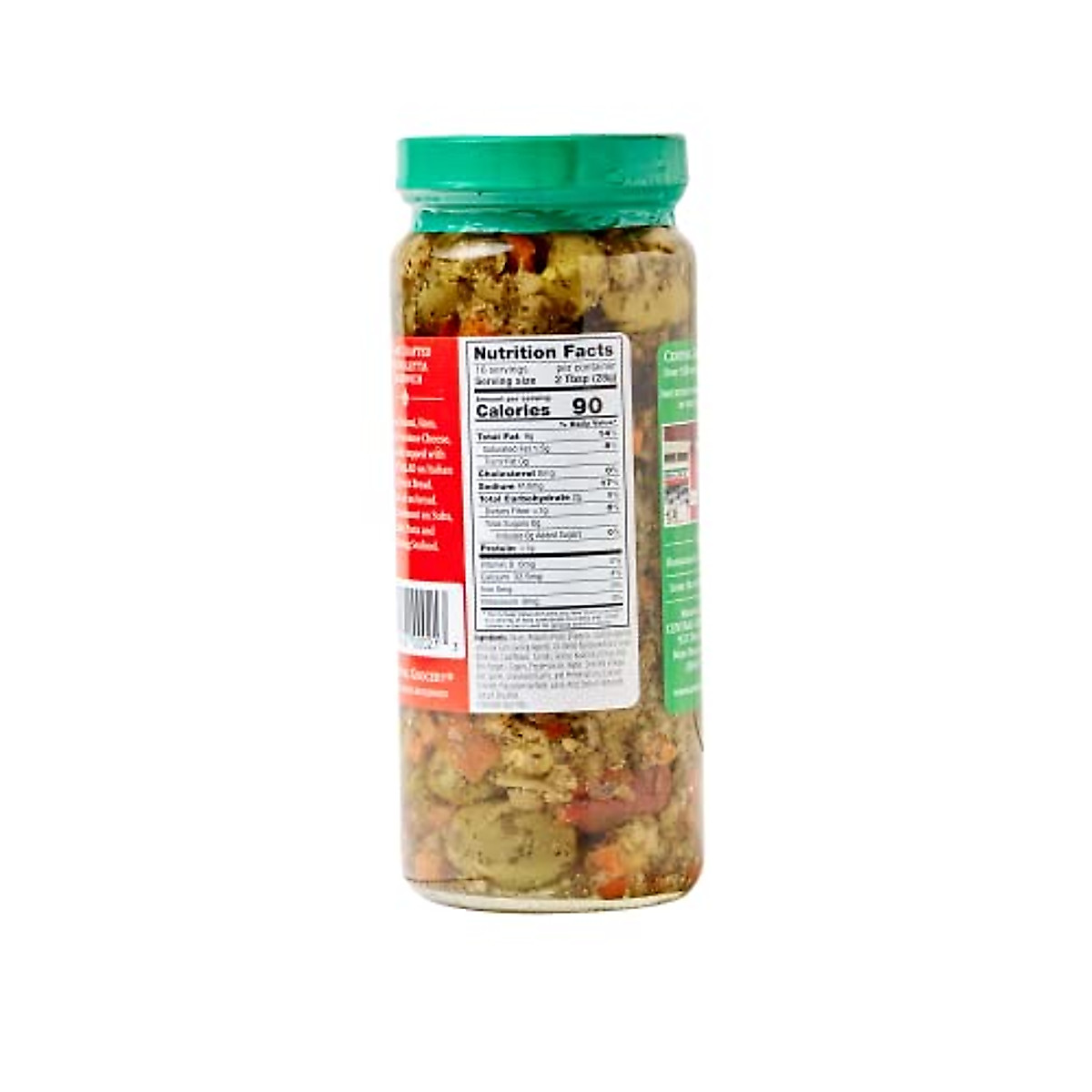Central Grocery Olive Salad - 16oz (Pack of 2) Perfect for Muffulettas, Sandwiches, Pizza Toppings, Pastas, Hot Dog Topper and More