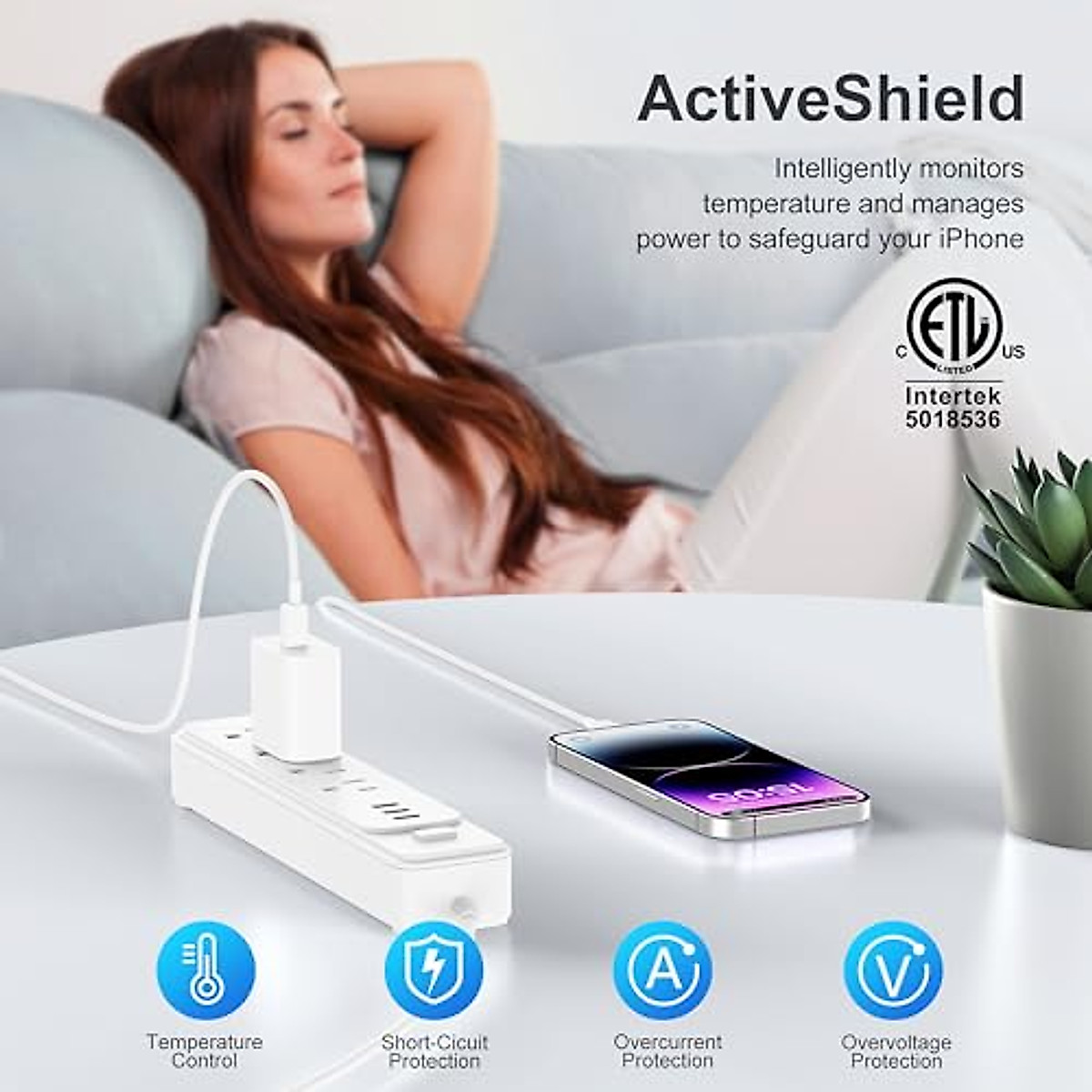 iPhone Charger iPad Charger Original 2.4A 12W USB Wall Charger Foldable Portable Travel Plug and 2 Pack Charging Cable Compatible with iPhone,iPad