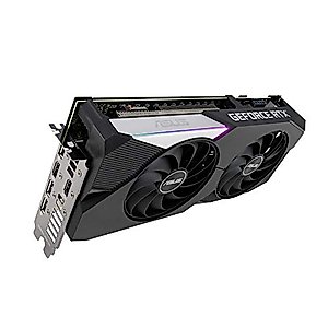 ASUS Dual NVIDIA GeForce RTX 3060 Ti OC Edition Gaming Graphics Card (PCIe 4.0, 8GB GDDR6 Memory, HDMI 2.1, DisplayPort 1.4a, Axial-Tech Fan Design, Dual BIOS, Protective Backplate, GPU Tweak II)
