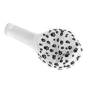 Abaodam 24 pcs black trim black balloons happy birthday ballons ballon animals ballon party cat paw printed balloons Paw Balloon Garland balloon party decoration printed latex balloons pet