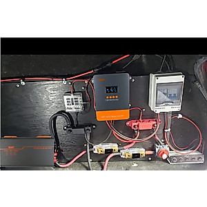 60A Solar Charge Controller 12V/24V/36V/48V DC MPPT Solar Charge Controller LCD Display Solar Panel Regulator Charge Controller for Sealed Lead-Acid Flooded Gel and Lithium Battery