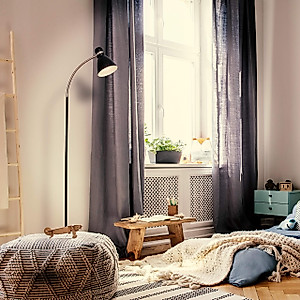 Brightech Avery Floor Lamp, Dimmable Standing Lamp with Sturdy Base for Bedroom Reading, Modern LED Lamp for Living Rooms, Tall Tree Lamp for Offices, Great Living Room Decor - Brass